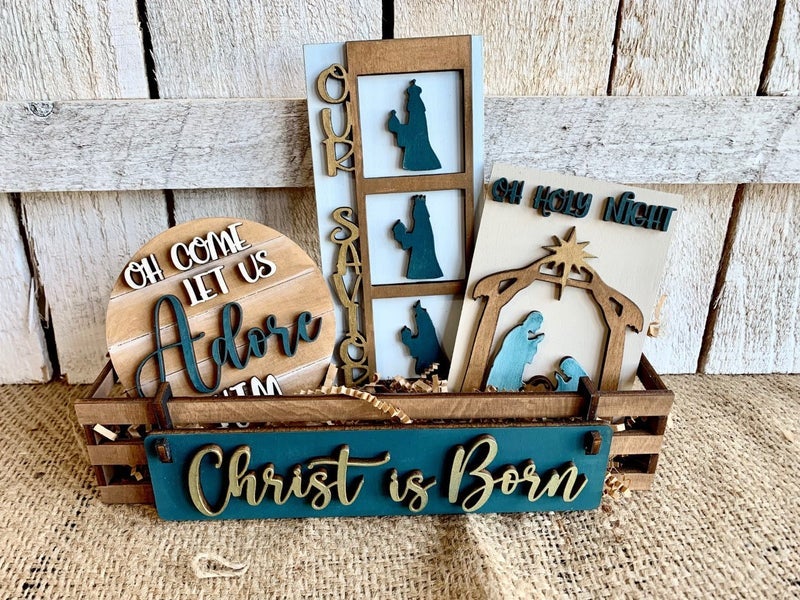 Christ Is Born - Wagon/Crate Interchangeable Inserts | The Small Hinge