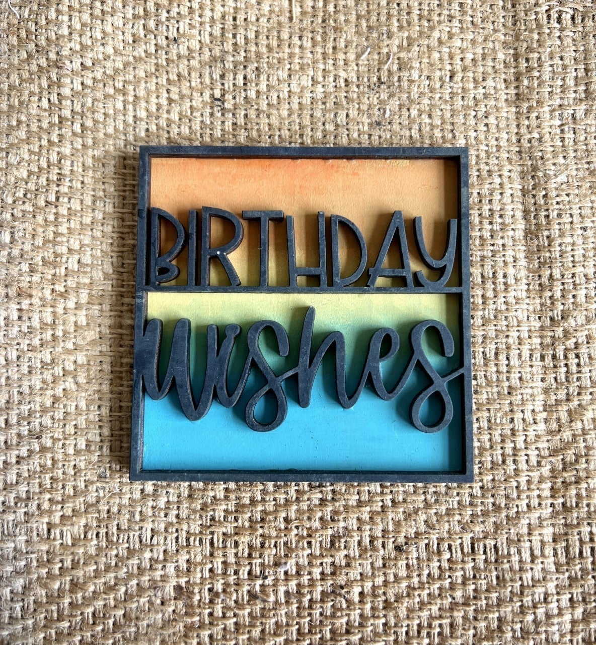 Birthday Wishes 4" x 4" Square Tile Unfinished Wood Blank- At Home DIY ...