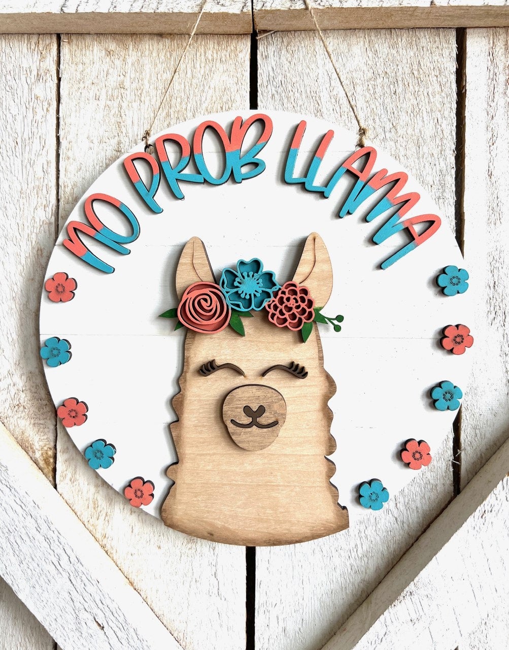 No Prob Llama Round 10" Round At Home DIY Kit | The Small Hinge