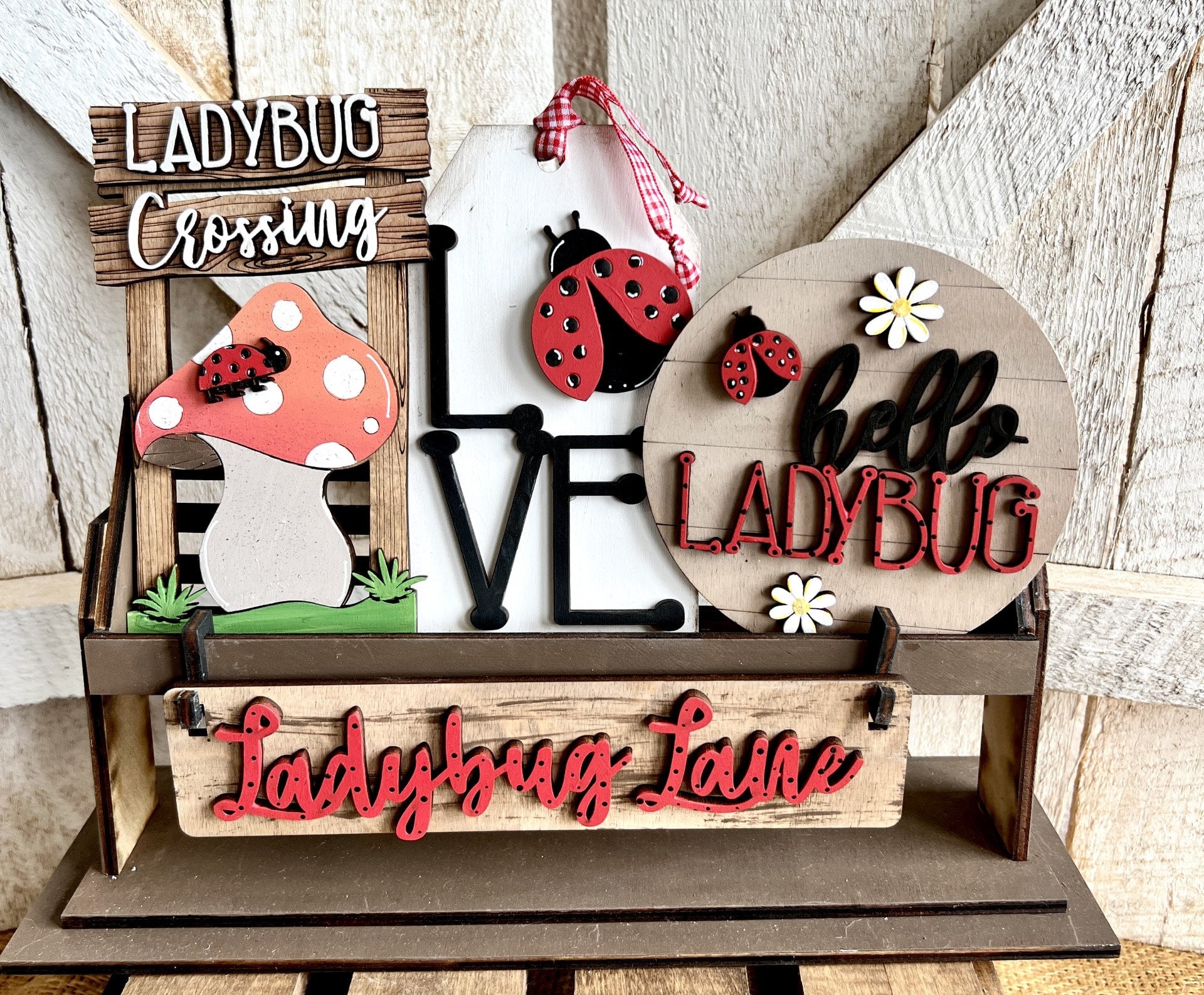 Hello Ladybug Lane- Wagon/Crate Interchangeable Inserts | The Small Hinge