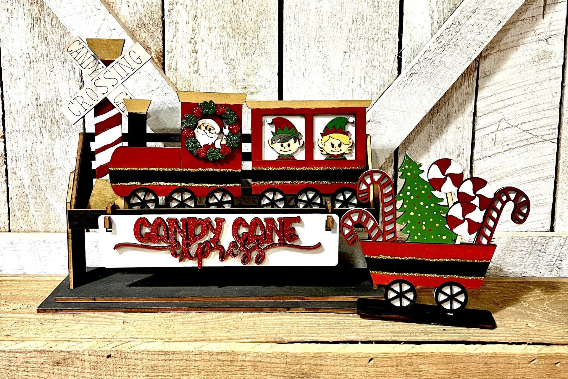 Candy Cane Express Train - Wagon/Crate Interchangeable Inserts-At Home ...